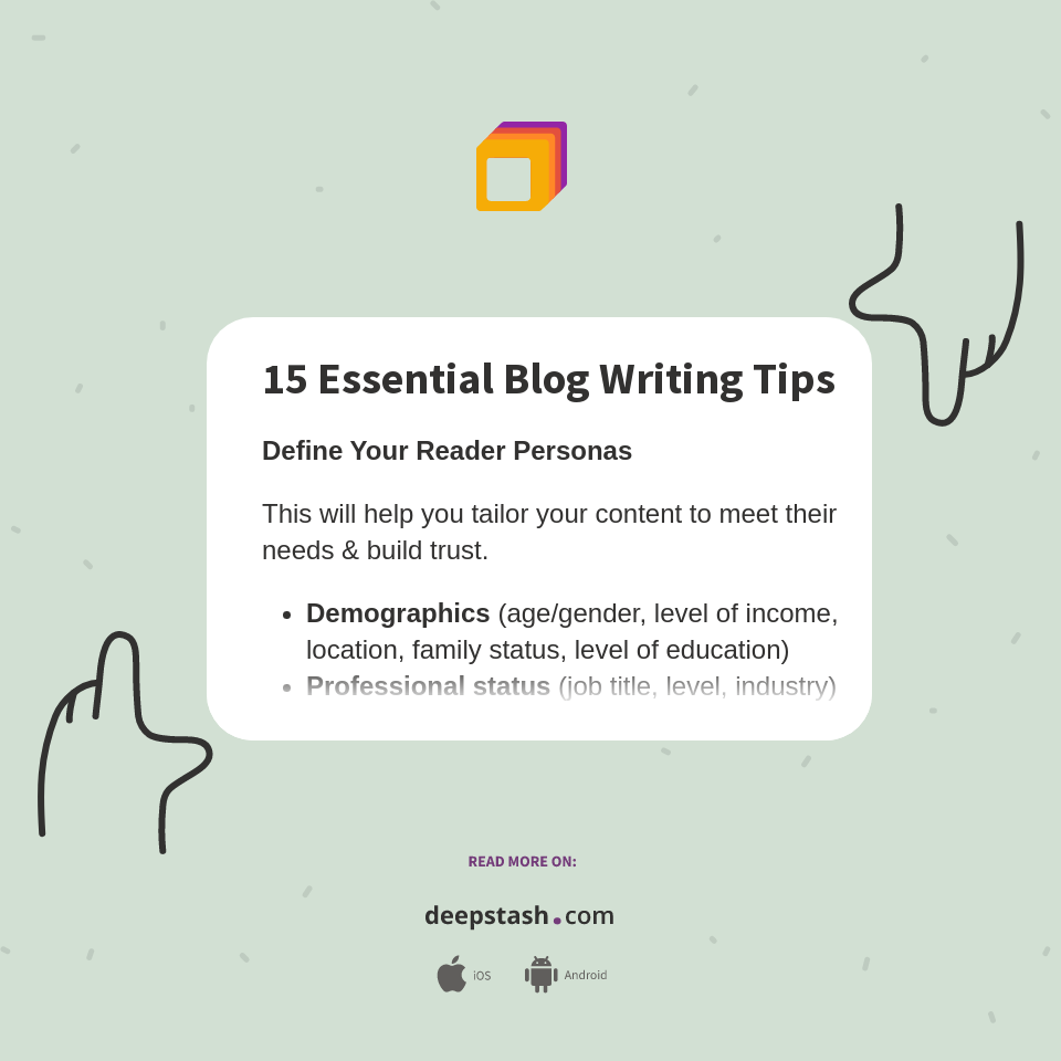 15 Essential Blog Writing Tips - Deepstash