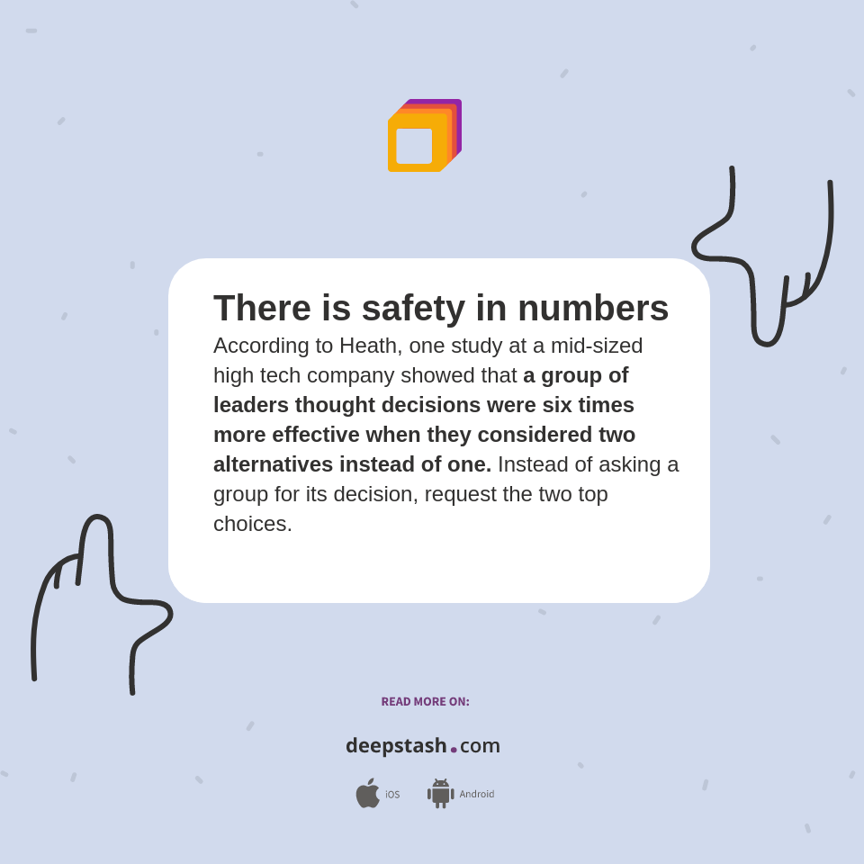 There is safety in numbers - Deepstash