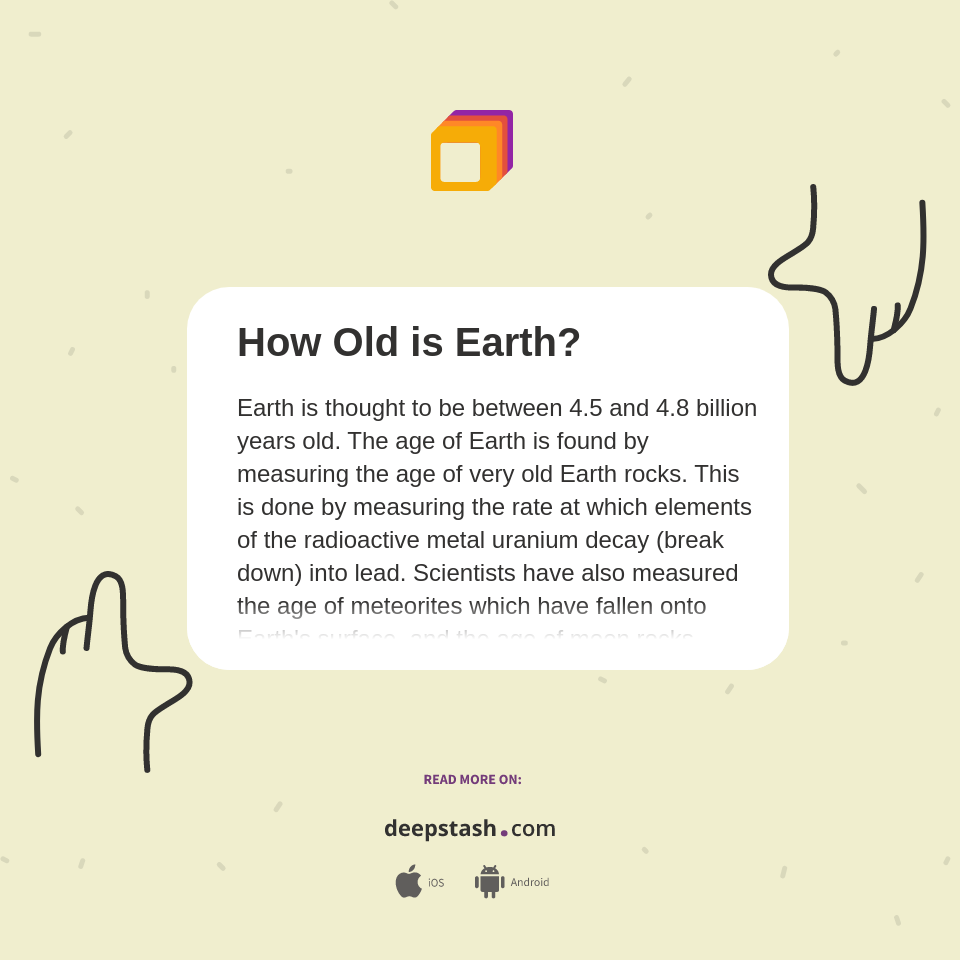 How Old is Earth? - Deepstash