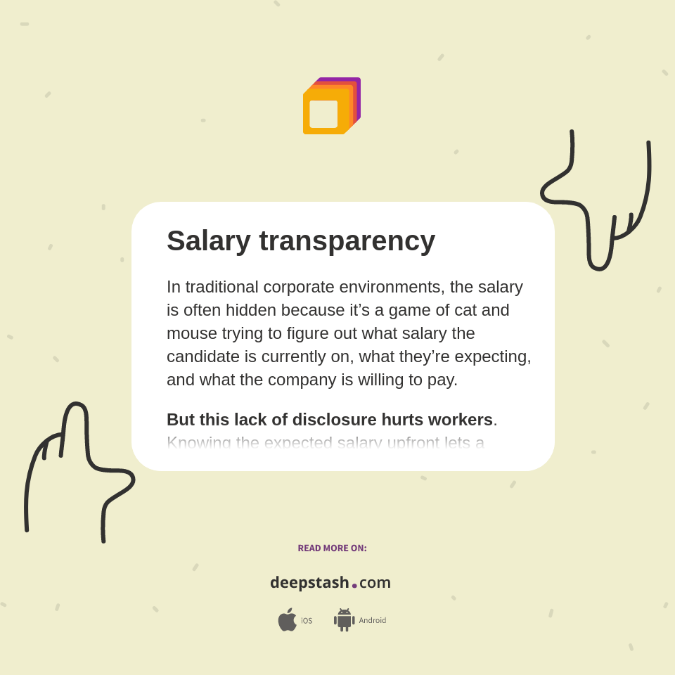 Salary transparency - Deepstash