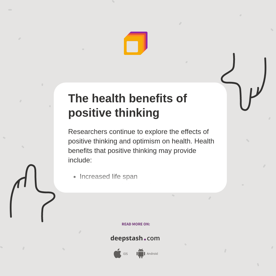 The health benefits of positive thinking - Deepstash