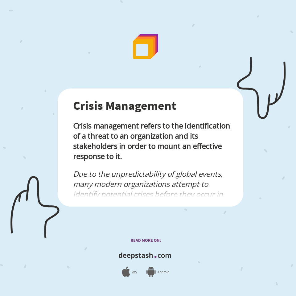 Crisis Management - Deepstash