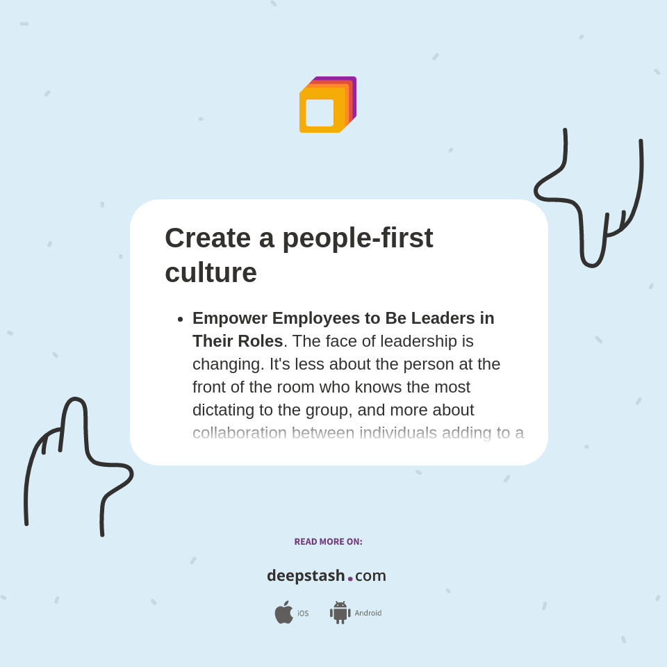 Create a people-first culture - Deepstash