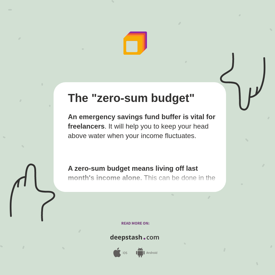 The "zero-sum budget" - Deepstash