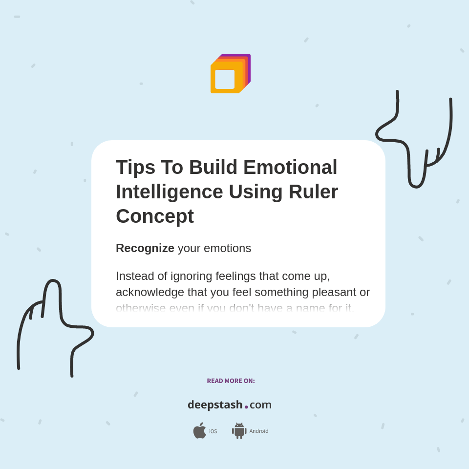 Tips To Build Emotional Intelligence Using Ruler Concept - Deepstash