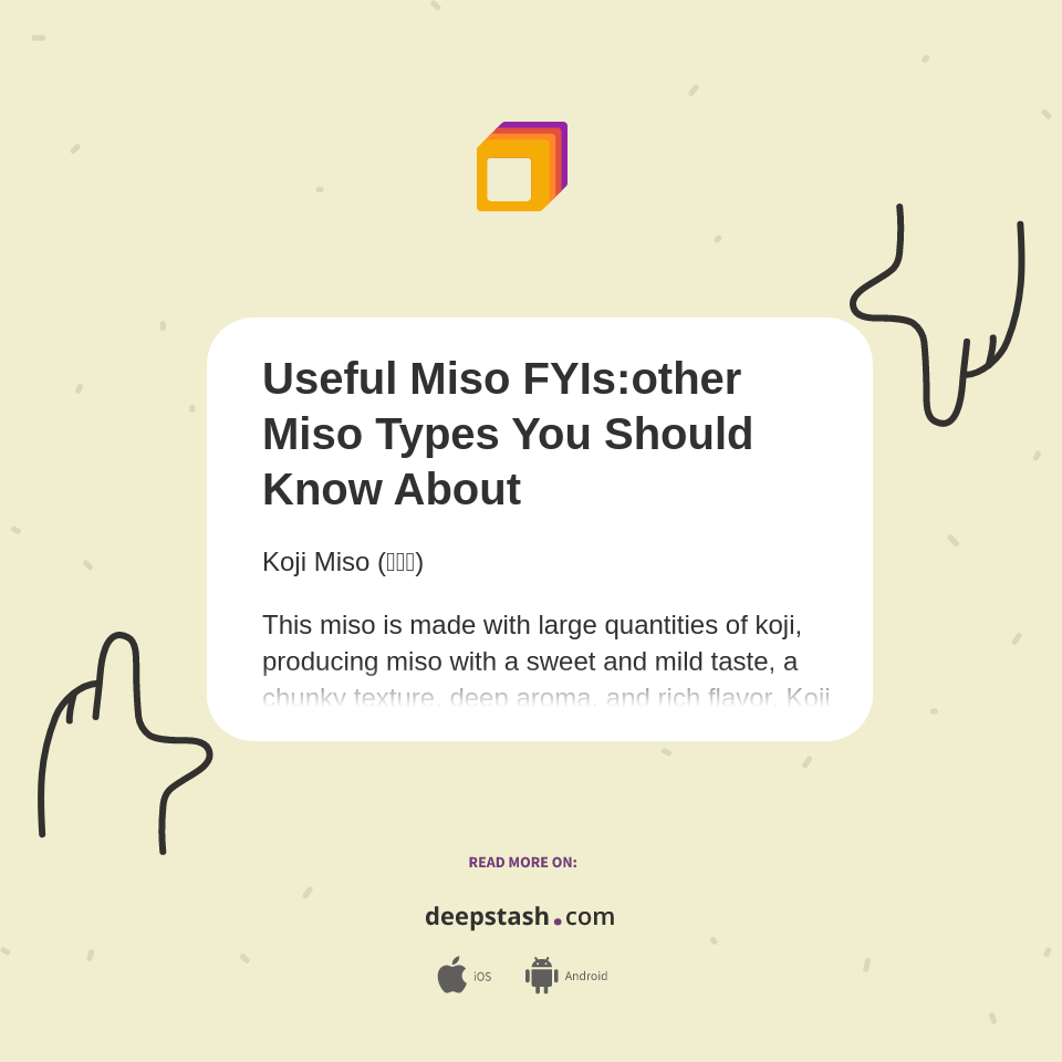 Useful Miso FYIs:other Miso Types You Should Know About - Deepstash