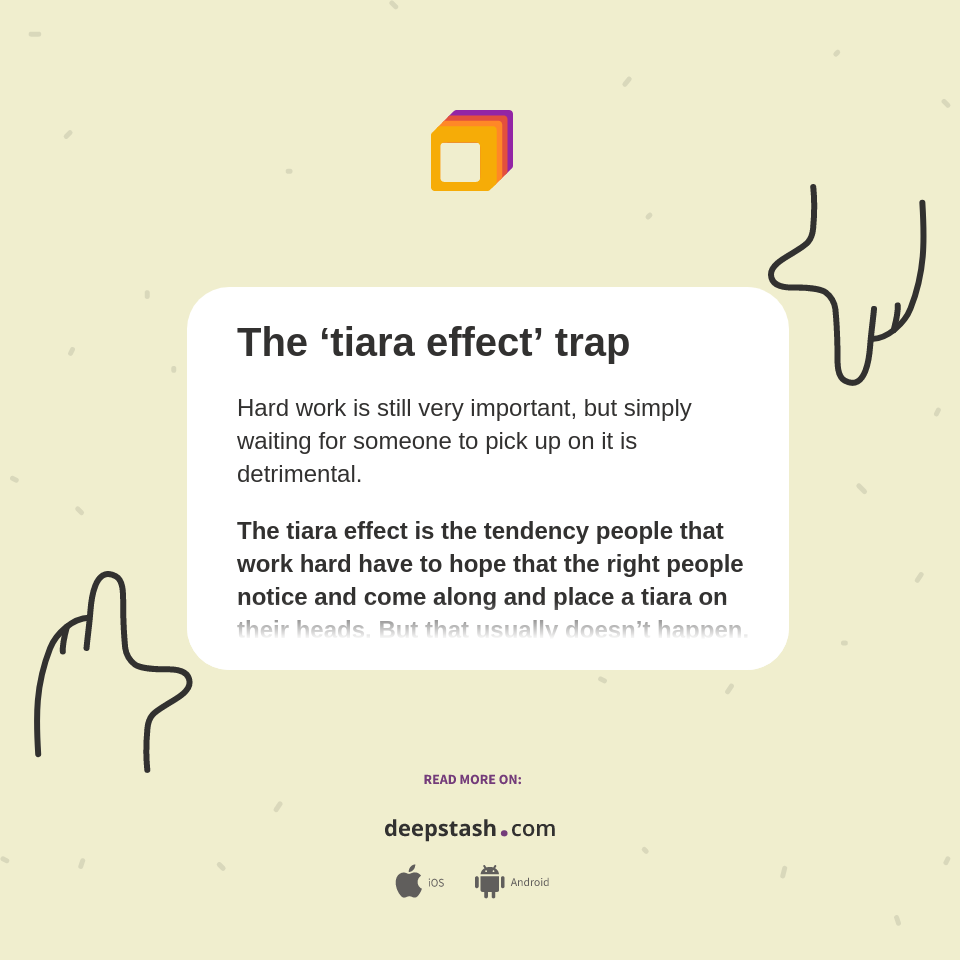 The ‘tiara effect’ trap - Deepstash