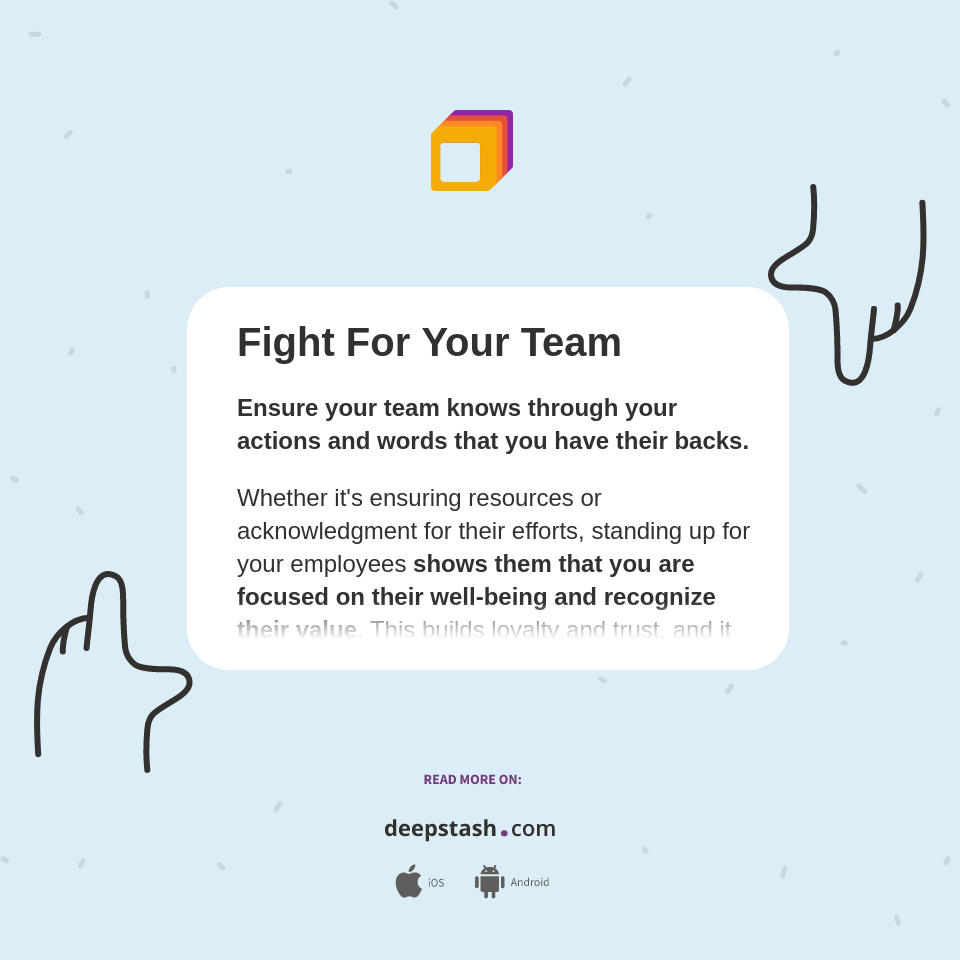 Fight For Your Team - Deepstash