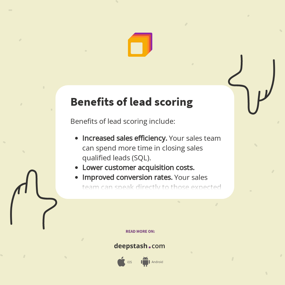 Benefits of lead scoring - Deepstash