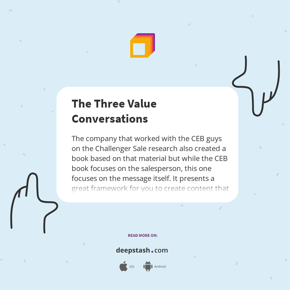 The Three Value Conversations - Deepstash