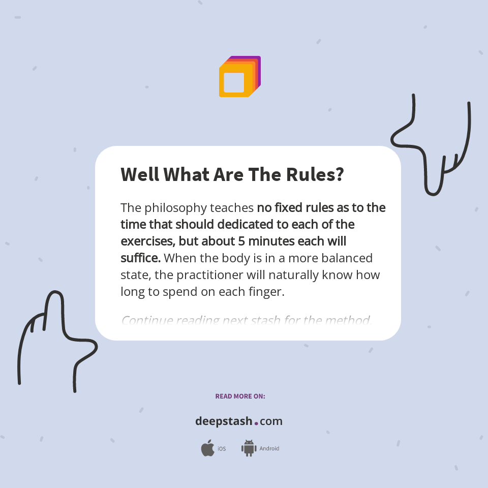 Well What Are The Rules? - Deepstash