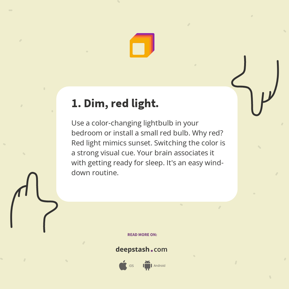 1. Dim, red light. - Deepstash