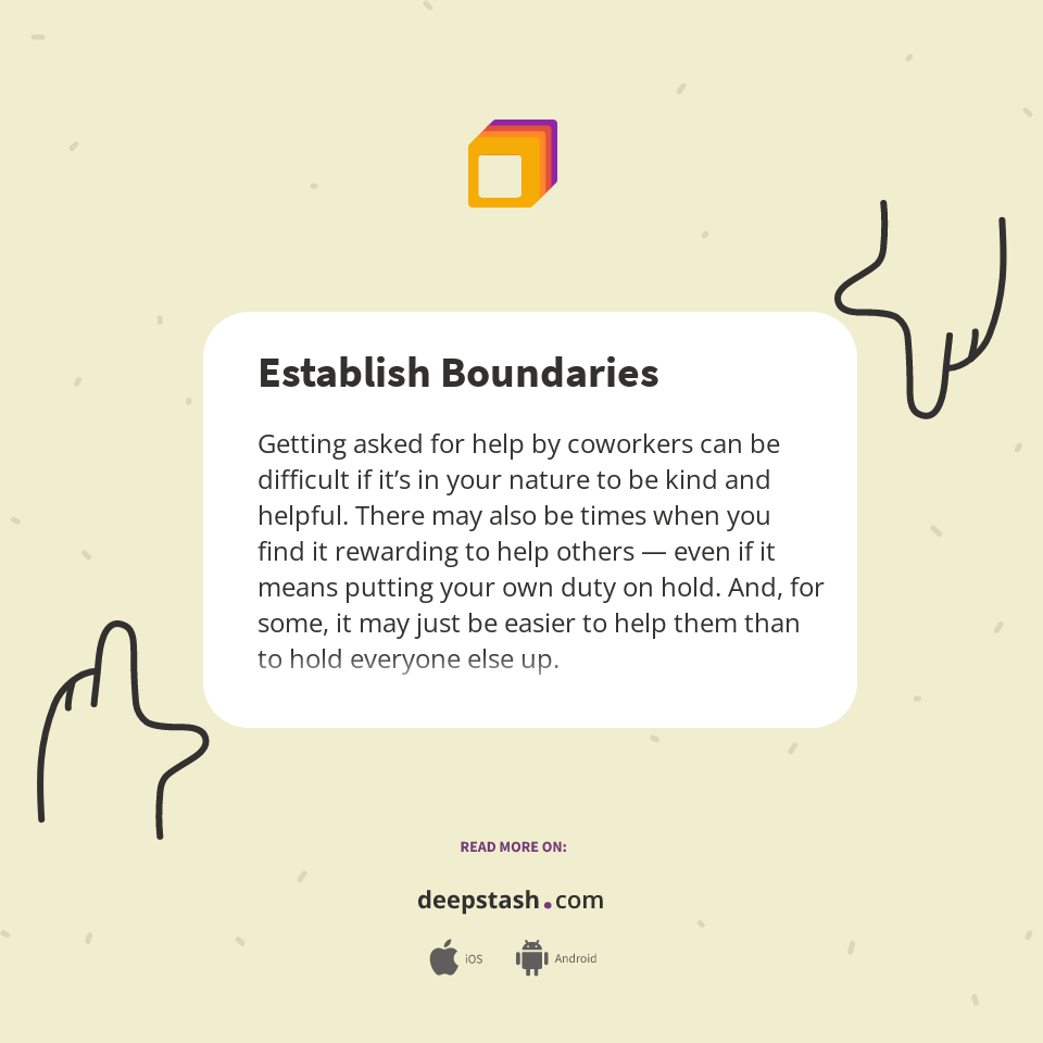 Establish Boundaries - Deepstash