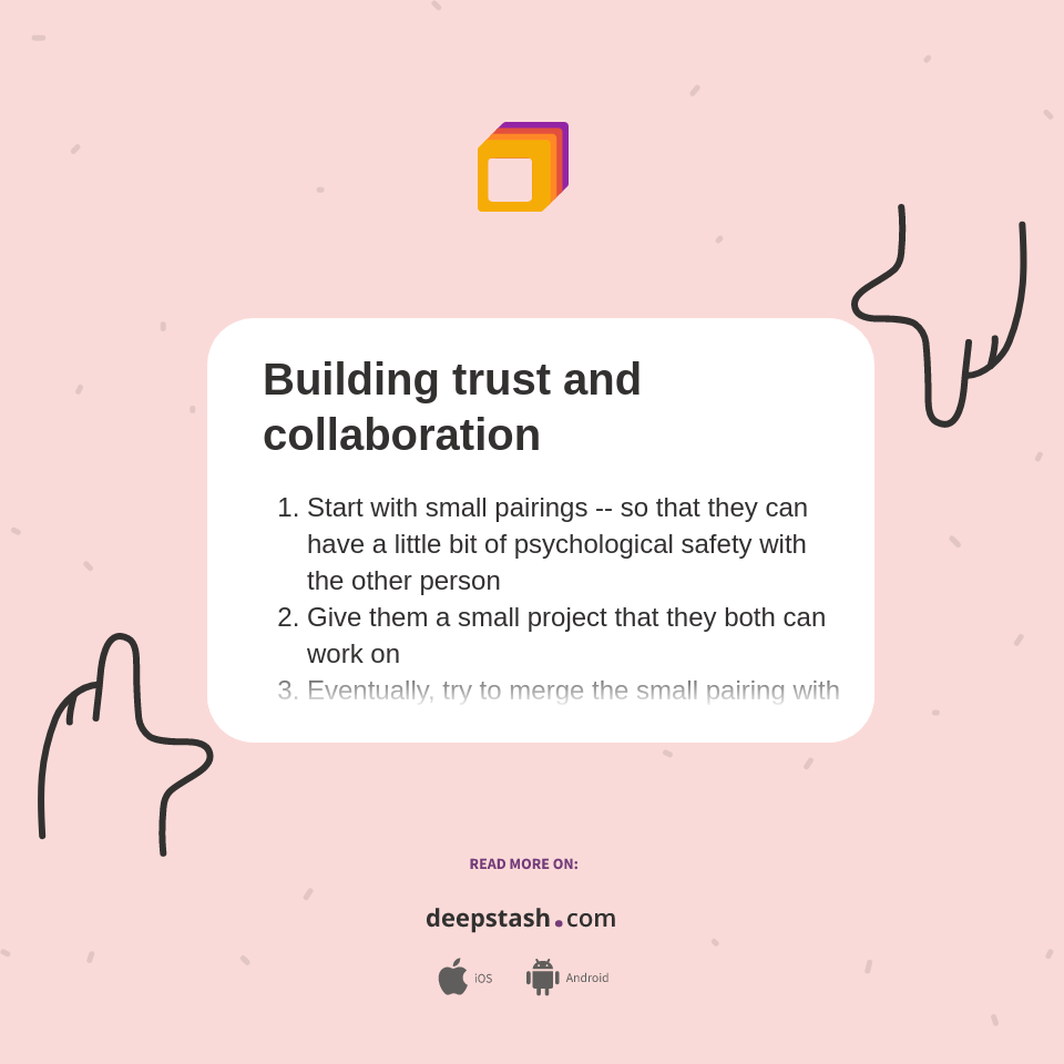 Building trust and collaboration - Deepstash