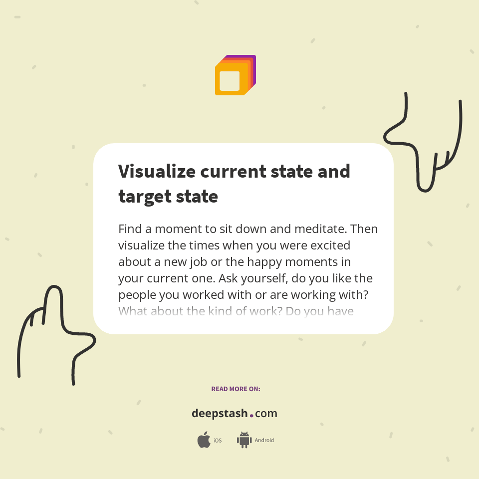 Visualize current state and target state - Deepstash