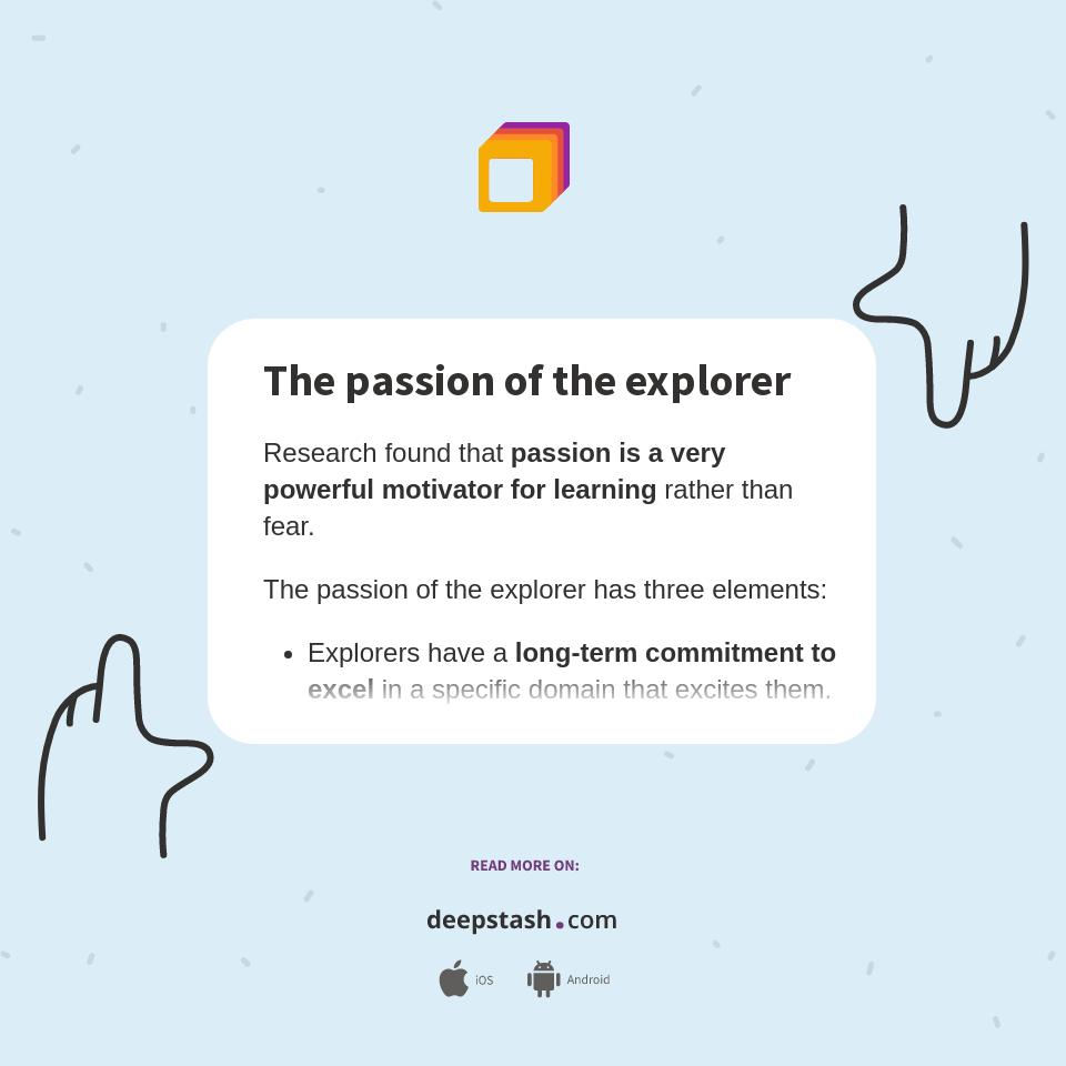 The passion of the explorer - Deepstash