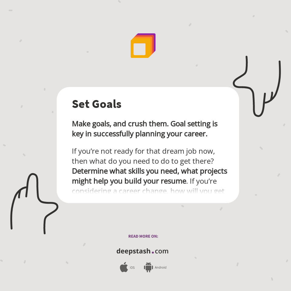 Set Goals - Deepstash