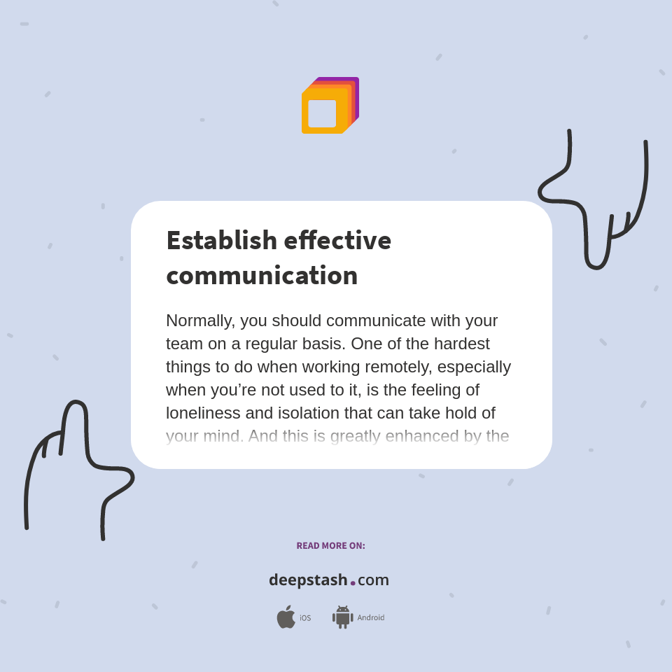 Establish effective communication - Deepstash