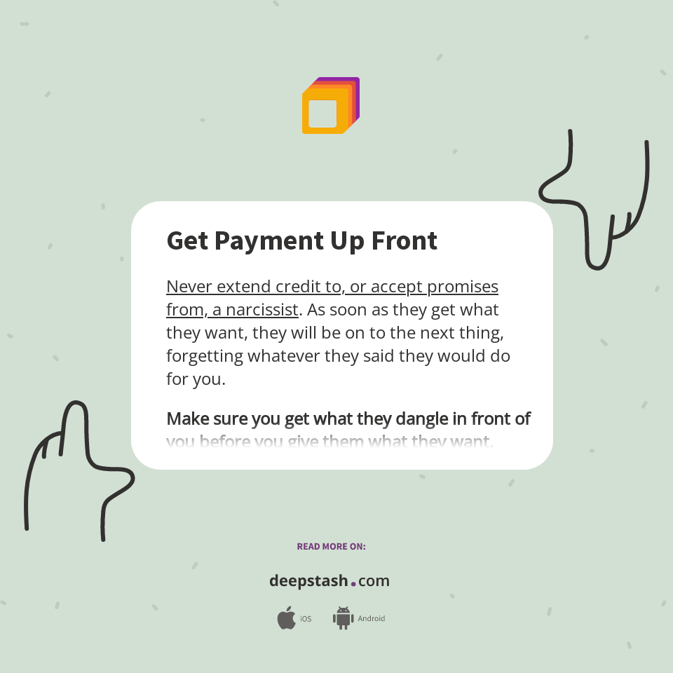 Get Payment Up Front - Deepstash