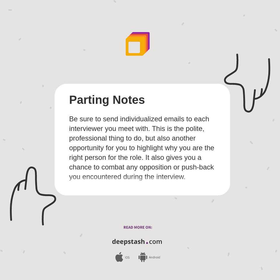 Parting Notes - Deepstash