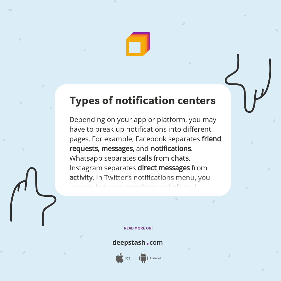 Types of notification centers - Deepstash