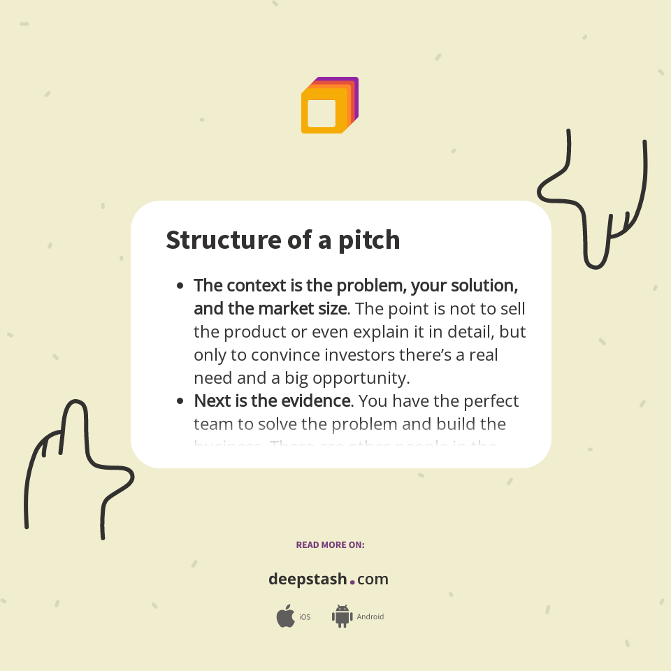Structure of a pitch - Deepstash
