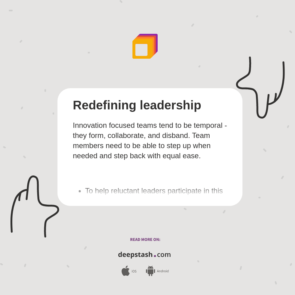Redefining leadership - Deepstash