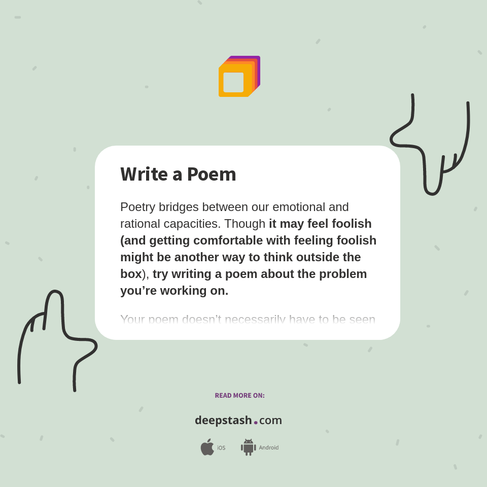 Write a Poem - Deepstash