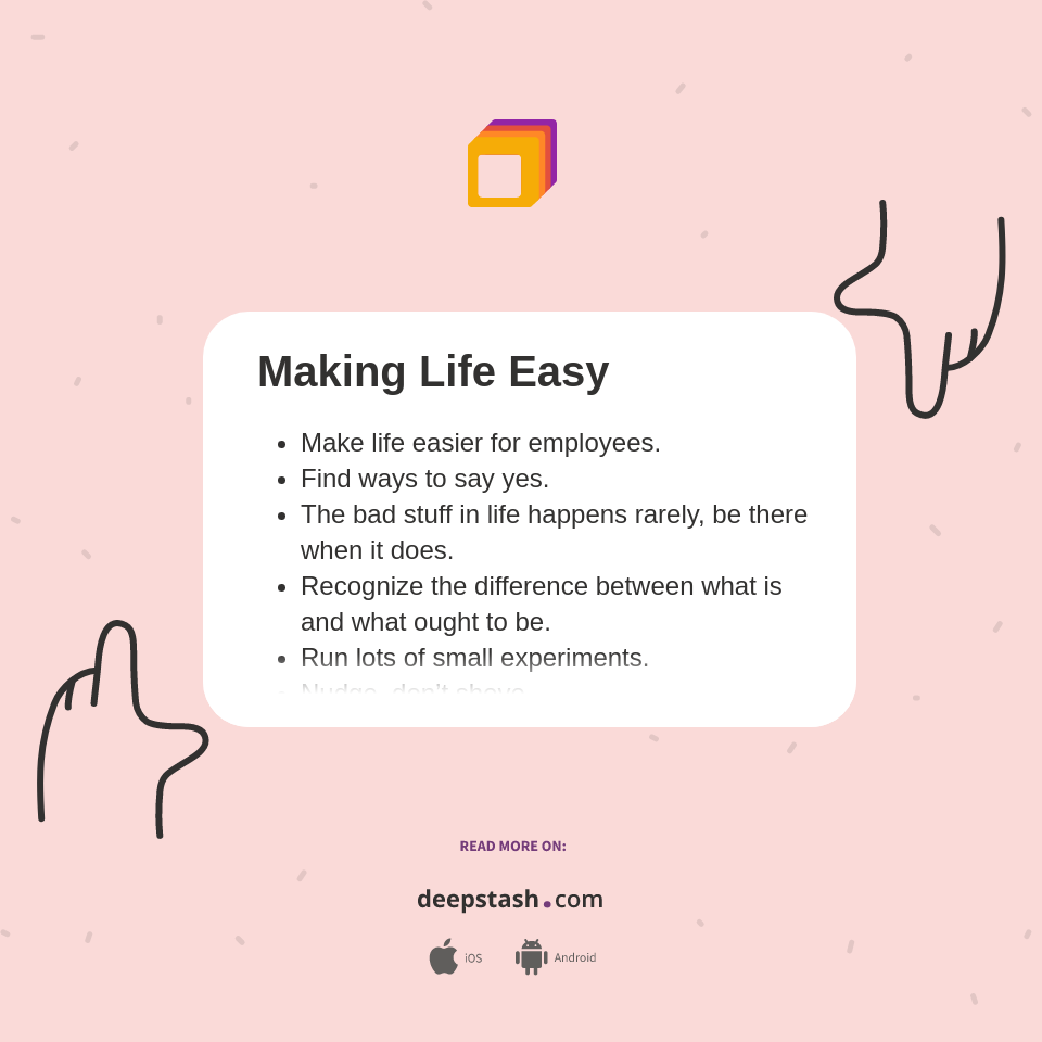 Making Life Easy - Deepstash