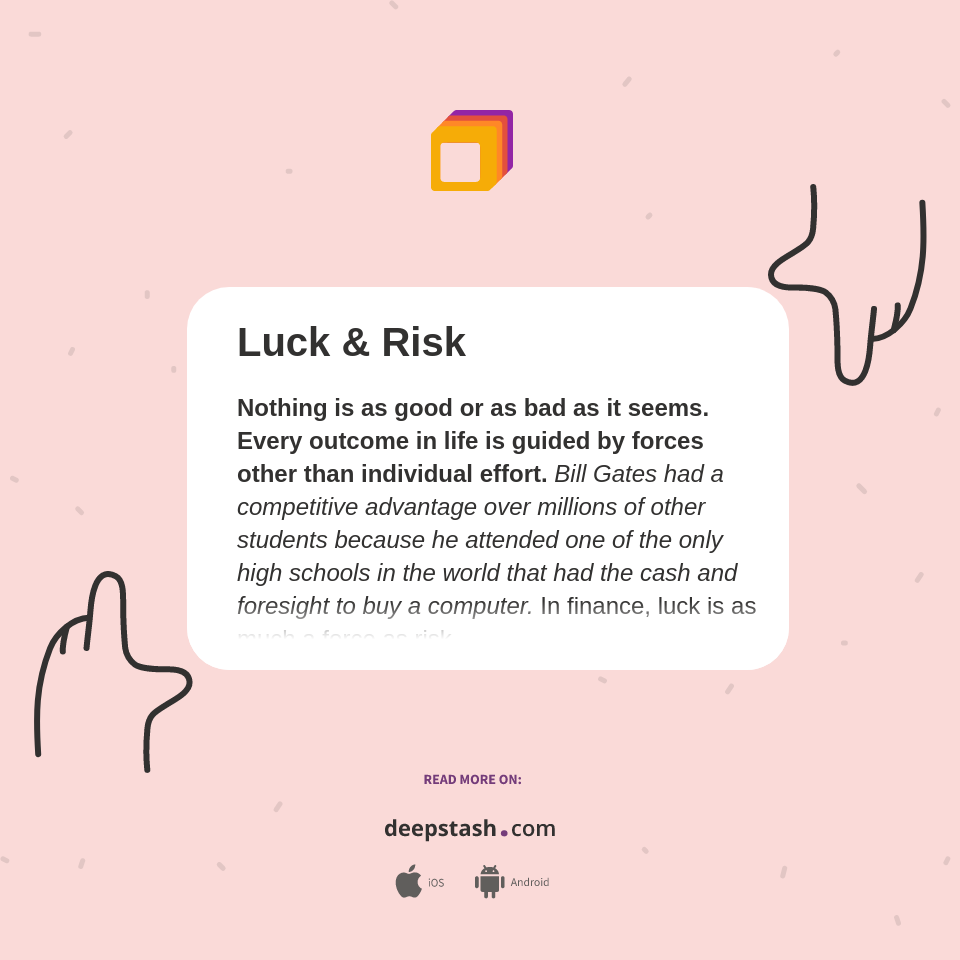 Luck & Risk - Deepstash