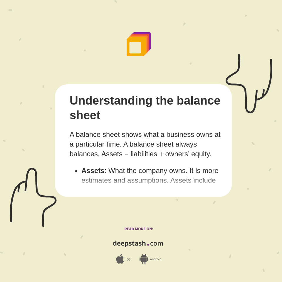 Understanding the balance sheet - Deepstash