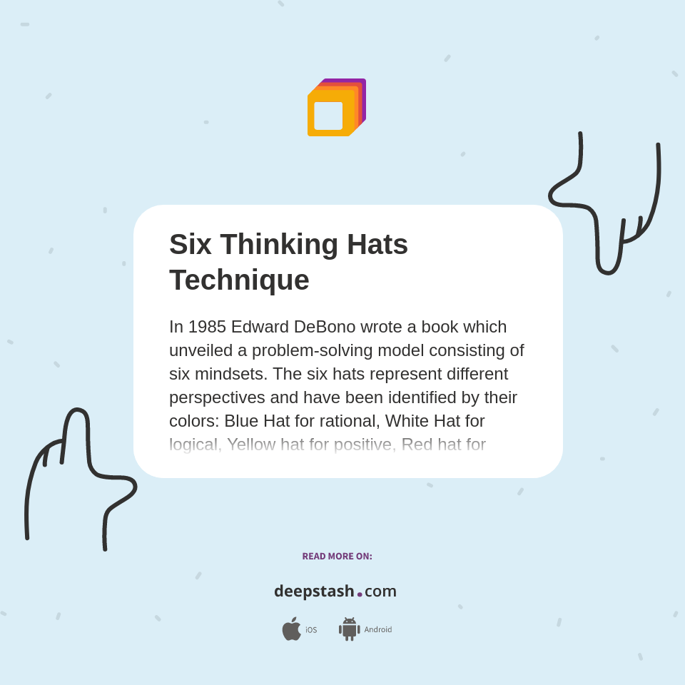 Six Thinking Hats Technique - Deepstash