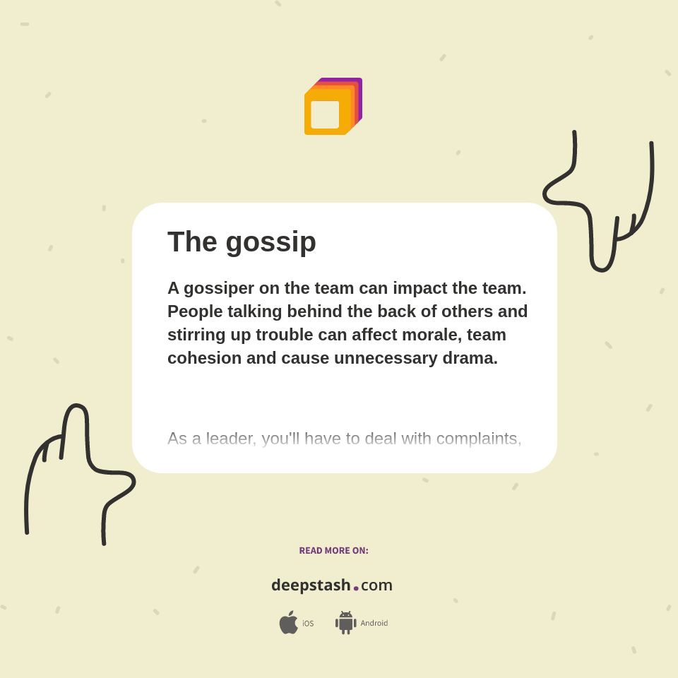 The gossip - Deepstash