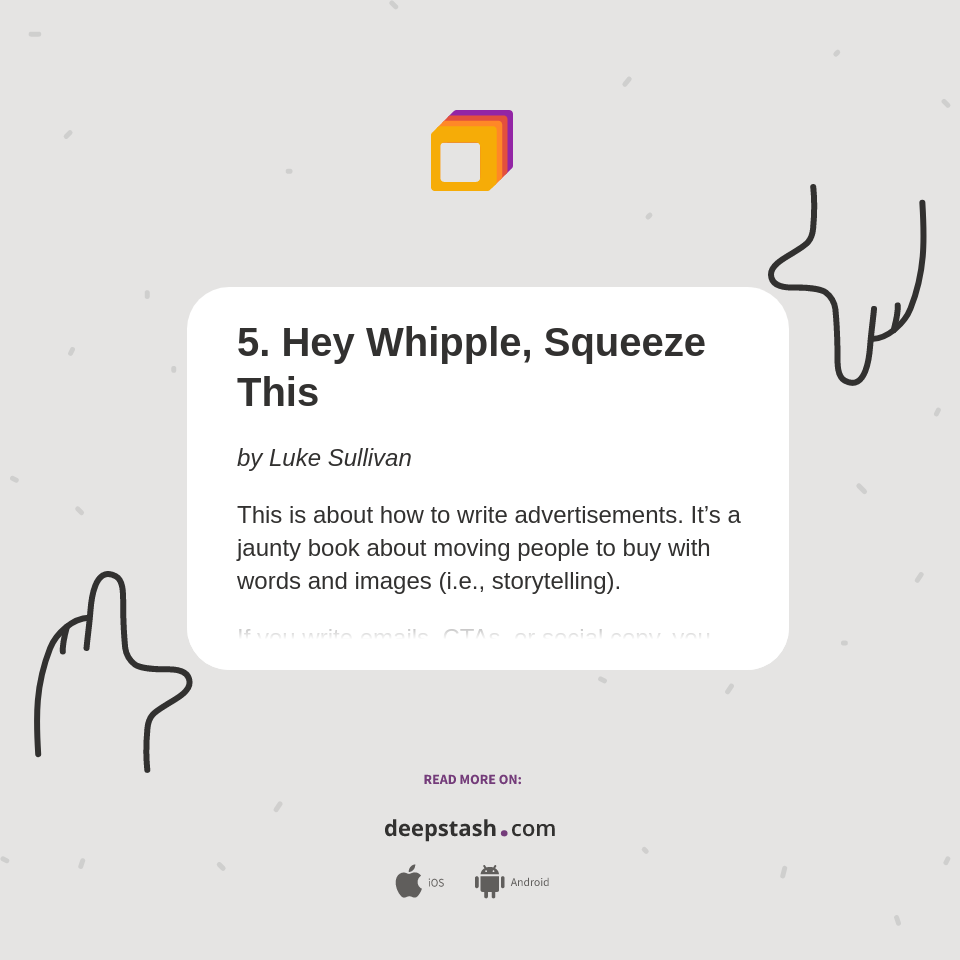 5. Hey Whipple, Squeeze This - Deepstash