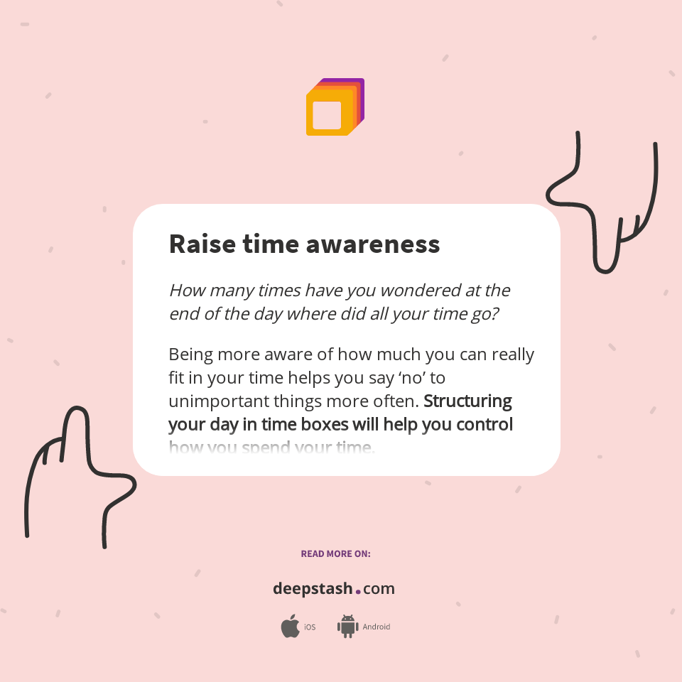 Raise time awareness - Deepstash