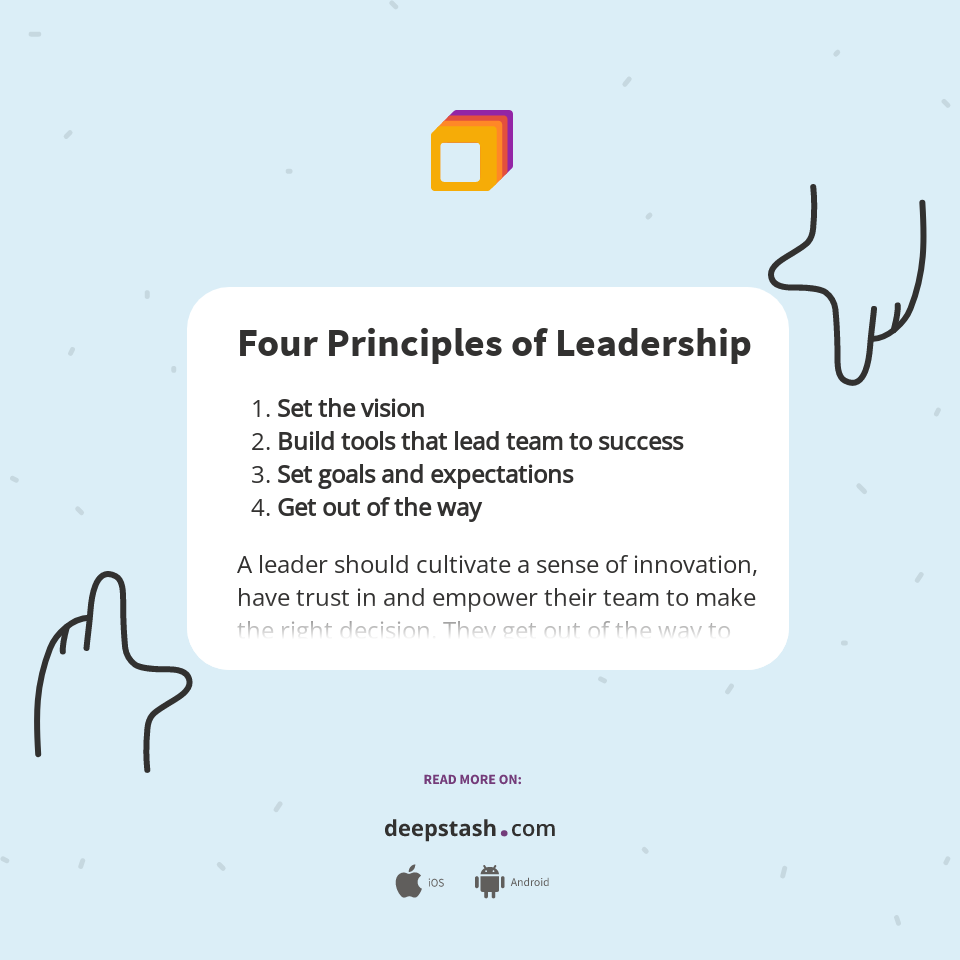 Four Principles of Leadership - Deepstash