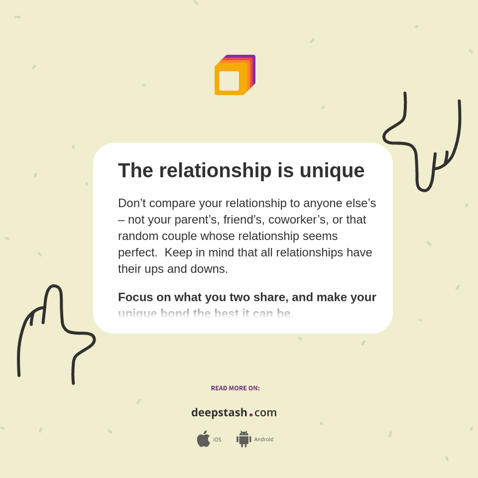 The relationship is unique - Deepstash
