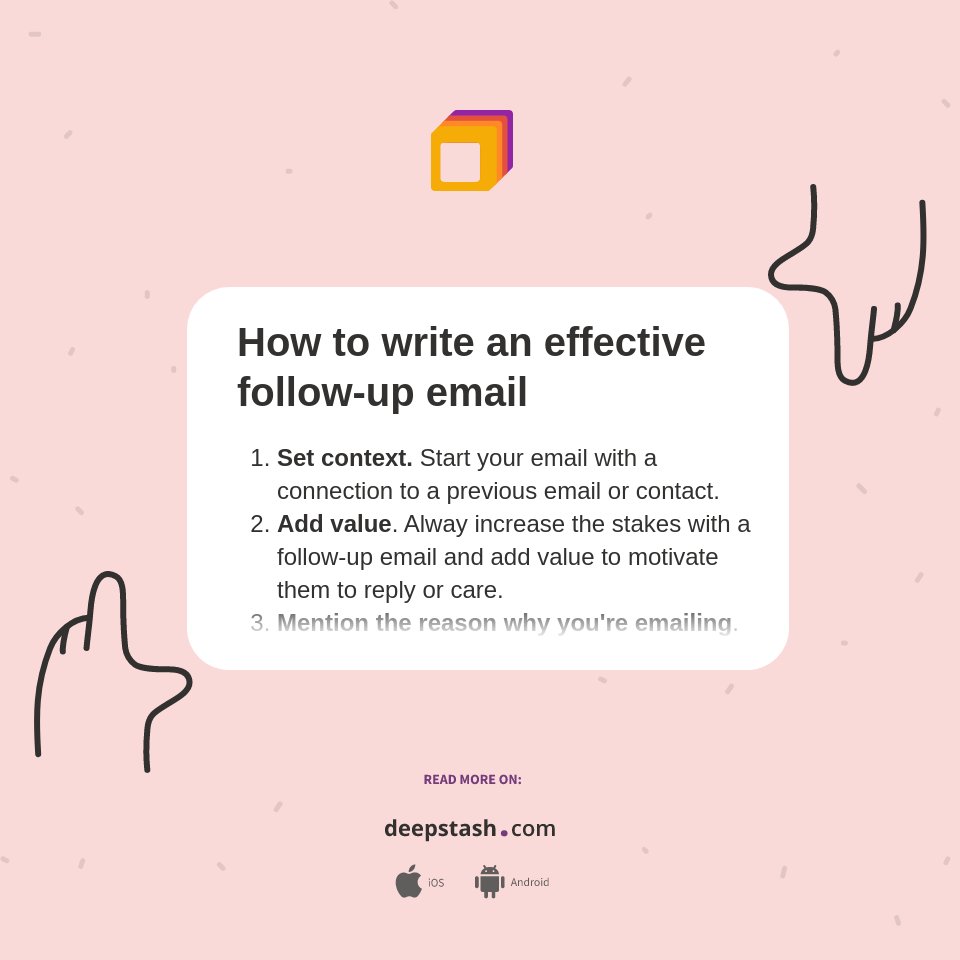 How to write an effective follow-up email - Deepstash