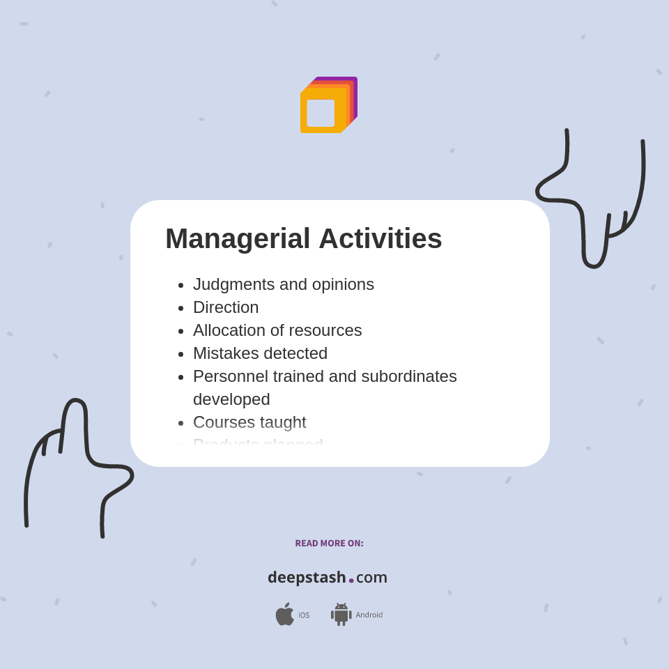 Managerial Activities - Deepstash