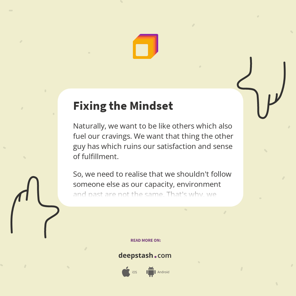 Fixing the Mindset - Deepstash