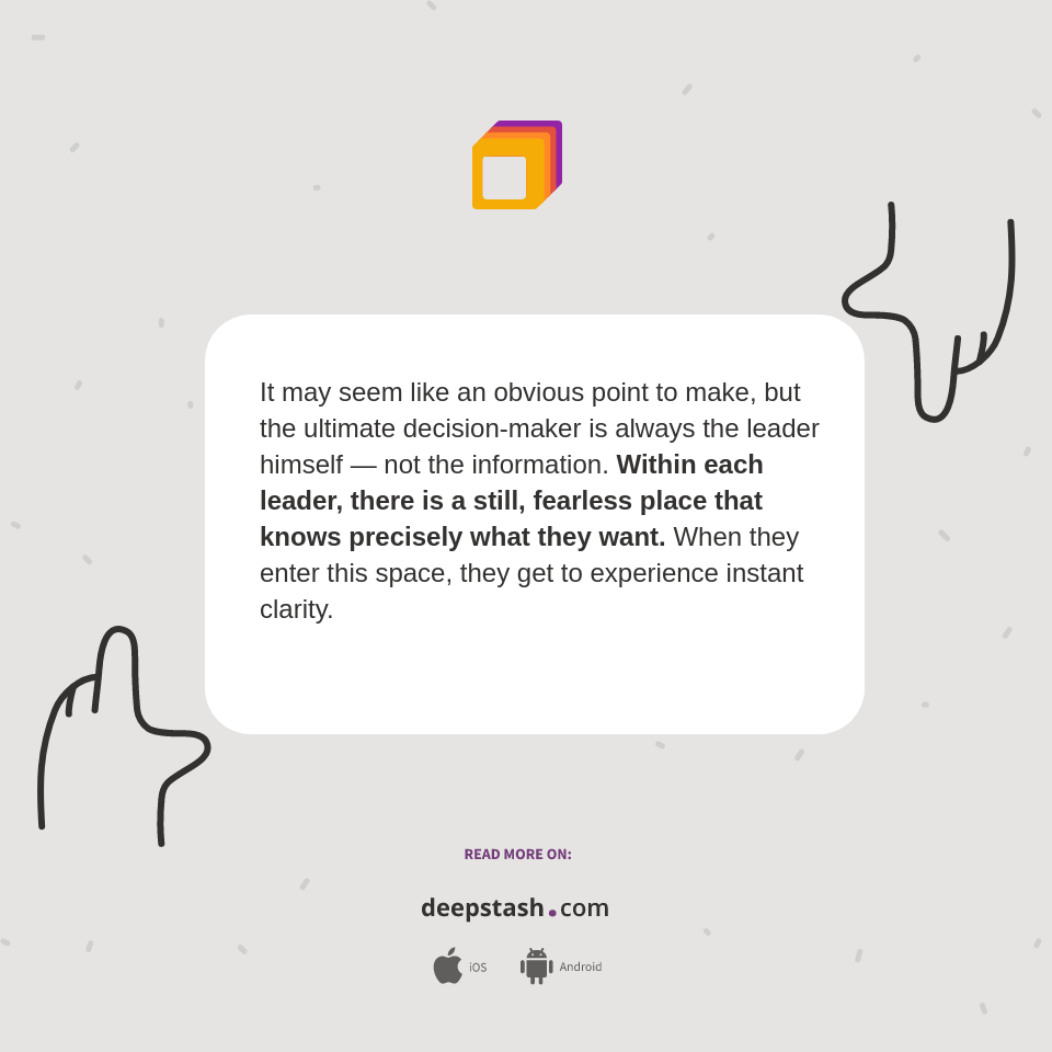 It may seem like an obvious point to make,... - Deepstash