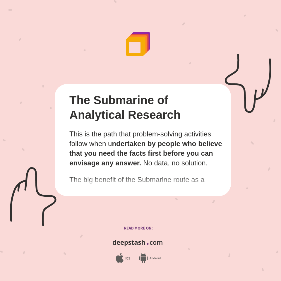 The Submarine of Analytical Research - Deepstash