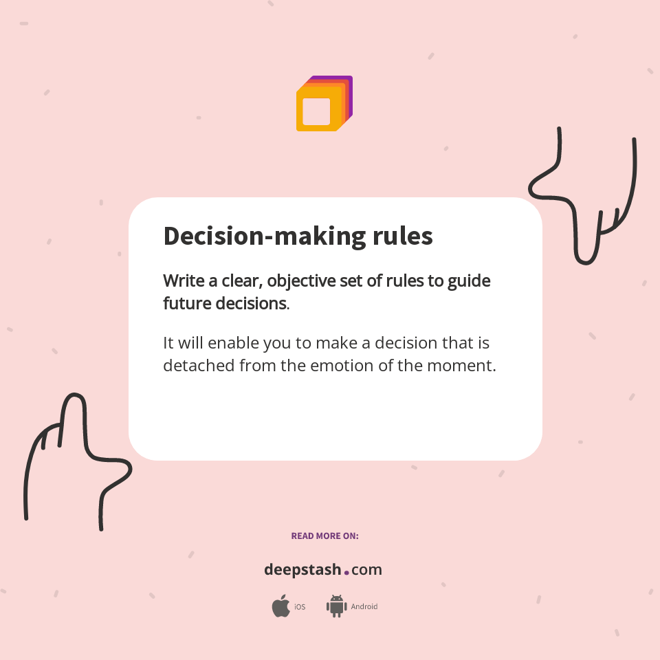 Decision-making rules - Deepstash