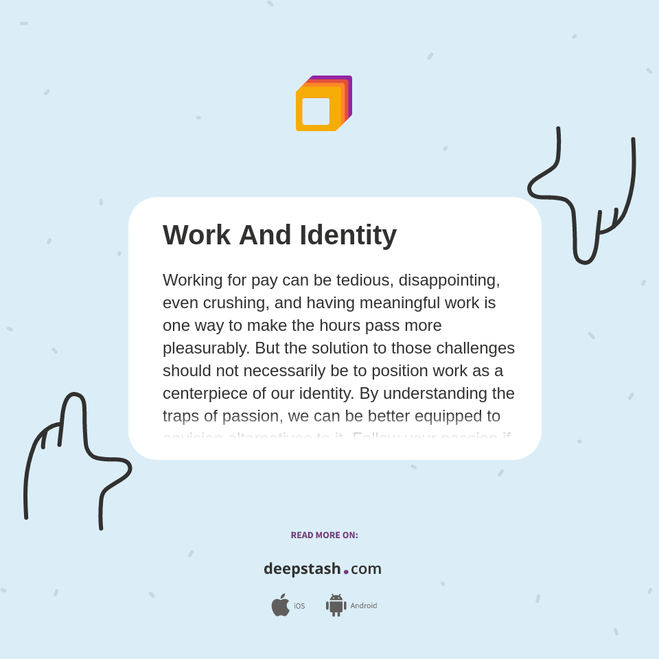 Work And Identity - Deepstash