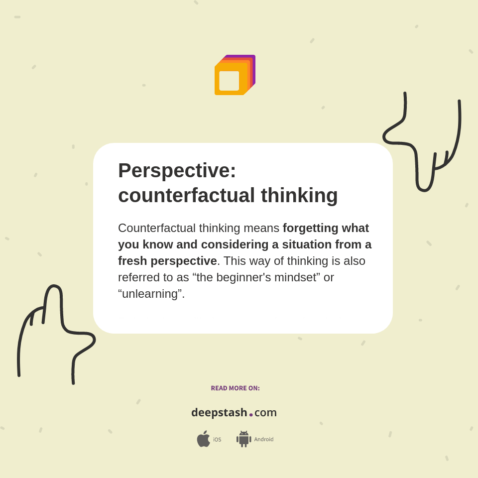 Perspective: counterfactual thinking - Deepstash