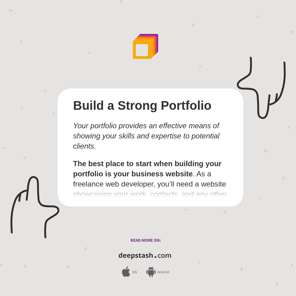 Build a Strong Portfolio - Deepstash