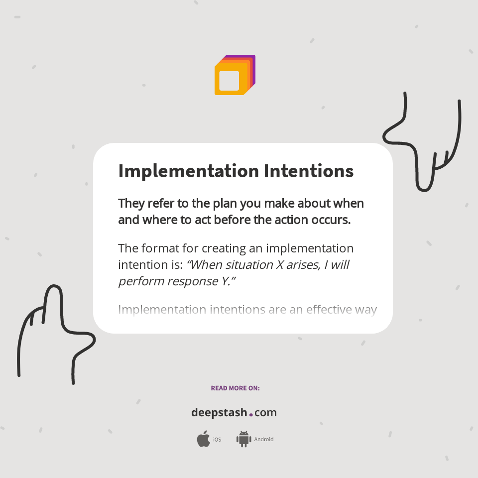 Implementation Intentions - Deepstash