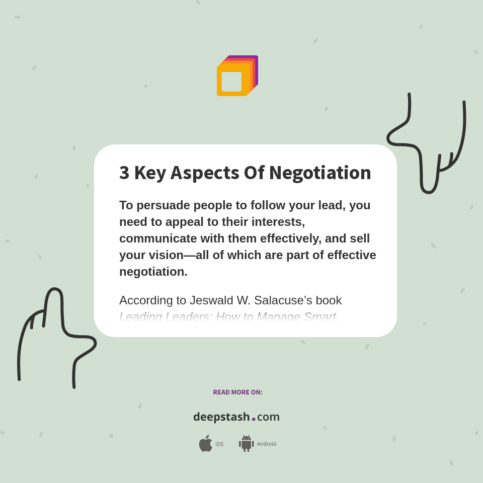 3 Key Aspects Of Negotiation - Deepstash