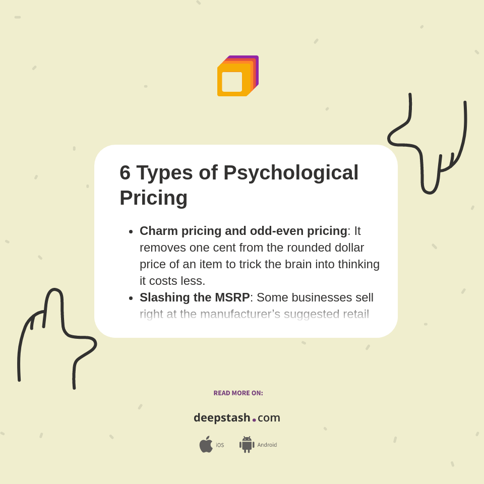 6 Types of Psychological Pricing - Deepstash