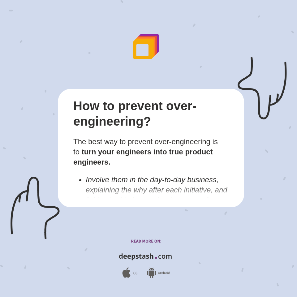 How to prevent over-engineering? - Deepstash